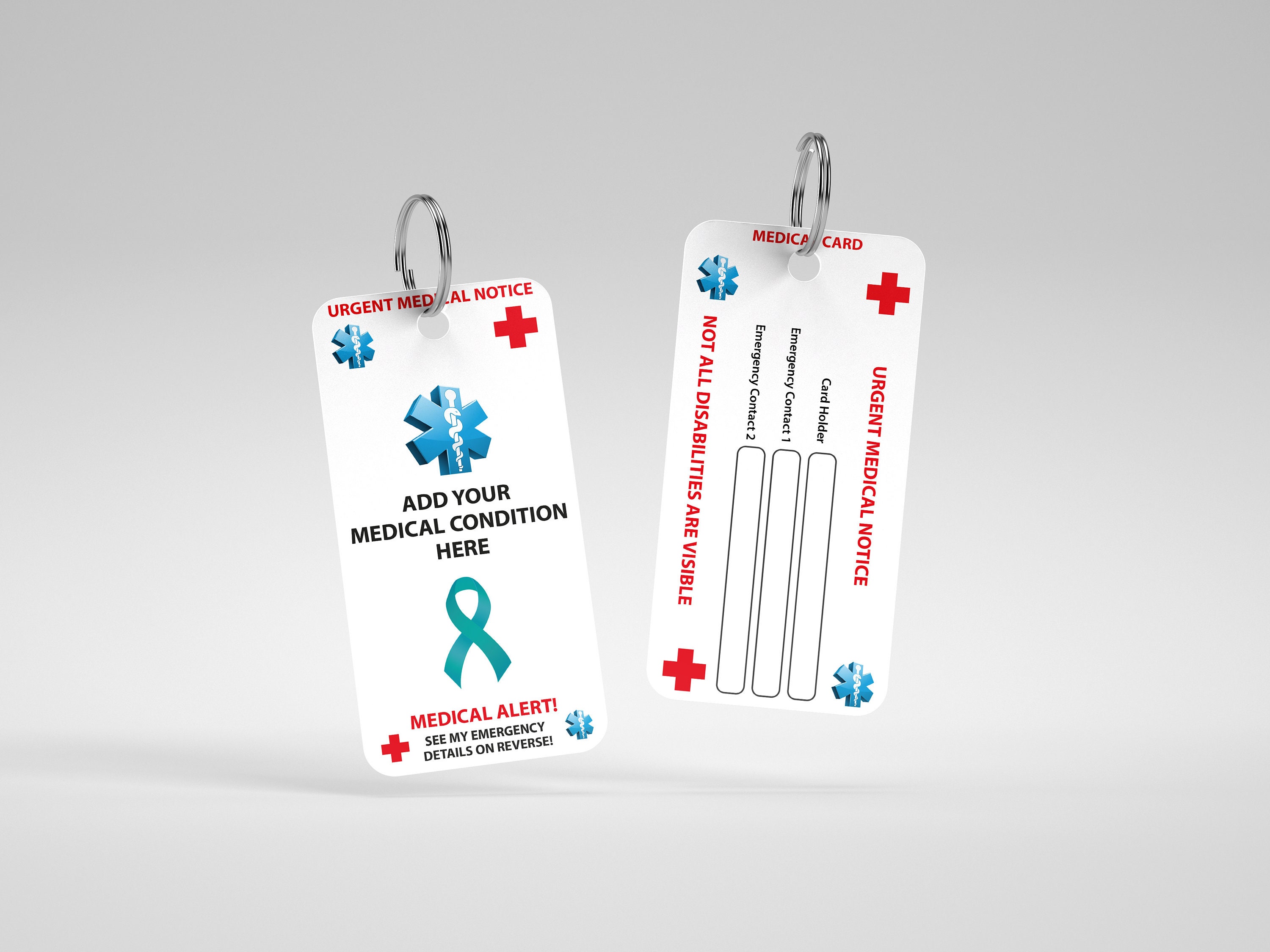 Your Medical Condition Emergency Wallet Card I.C.E Card ID | Etsy Canada