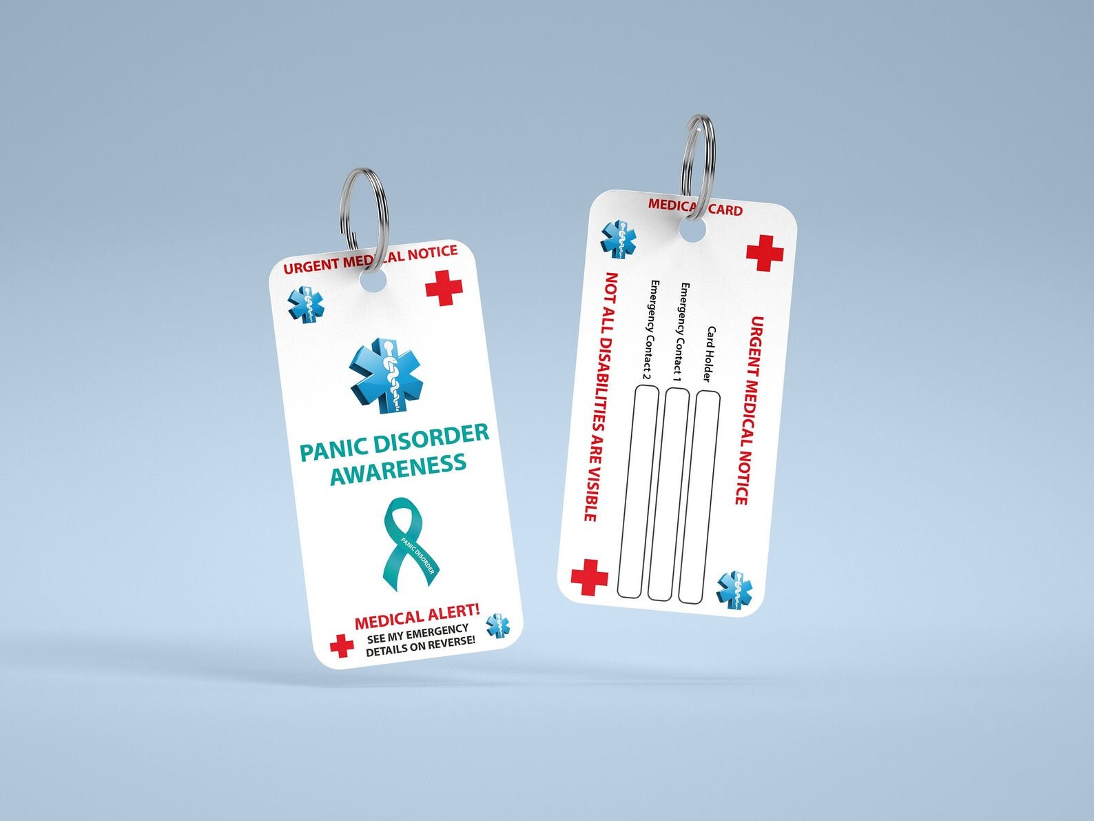 Panic Disorder Emergency Wallet Card Medical Card With | Etsy