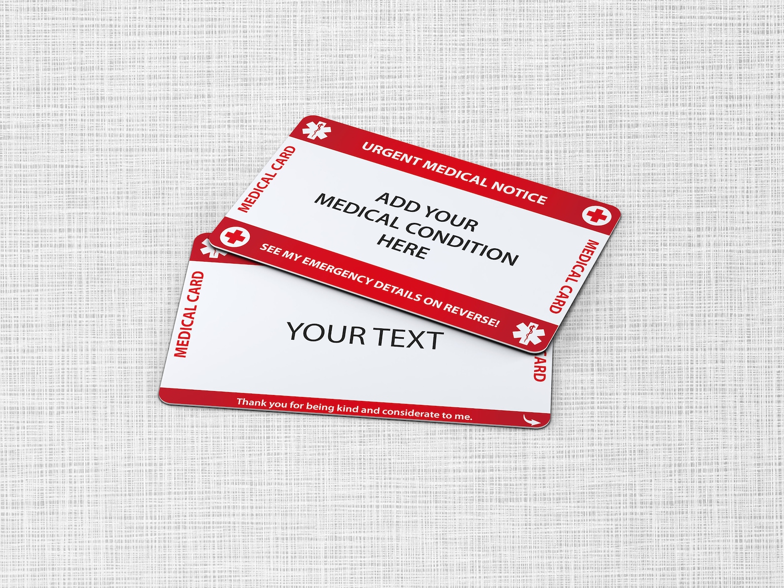 Your Medical Condition Emergency Wallet Card I.C.E Card ID | Etsy Canada