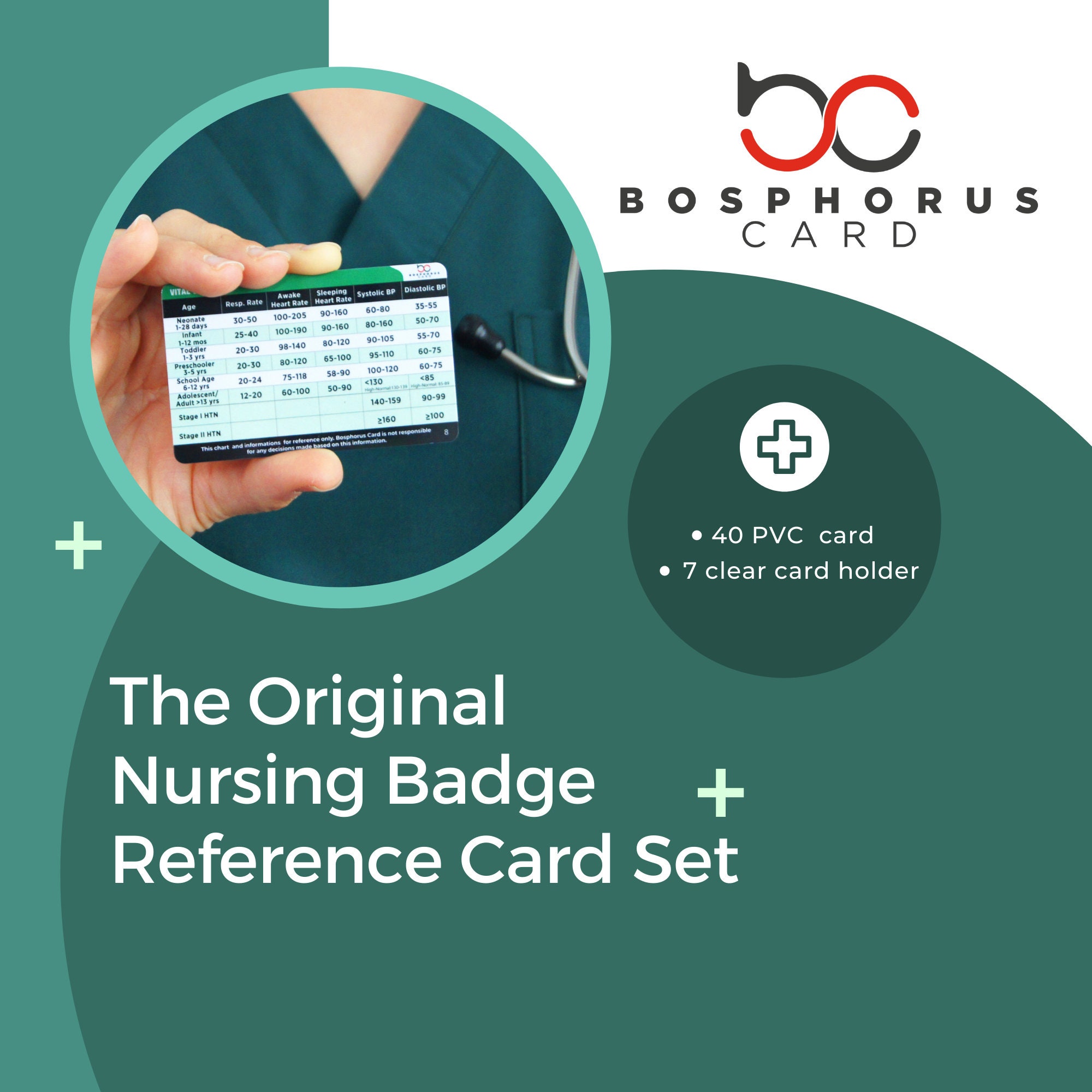 Nursing Badge Reference Cards, 40pcs Vital Signs, Glasgow Coma Scale ...