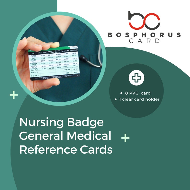 Nursing Badge General Medical Reference Cards 8 Card - Etsy