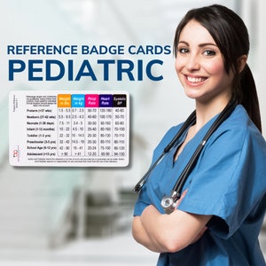 Pediatric Vital Signs & Developmental Milestones Horizontal Badge Card ...