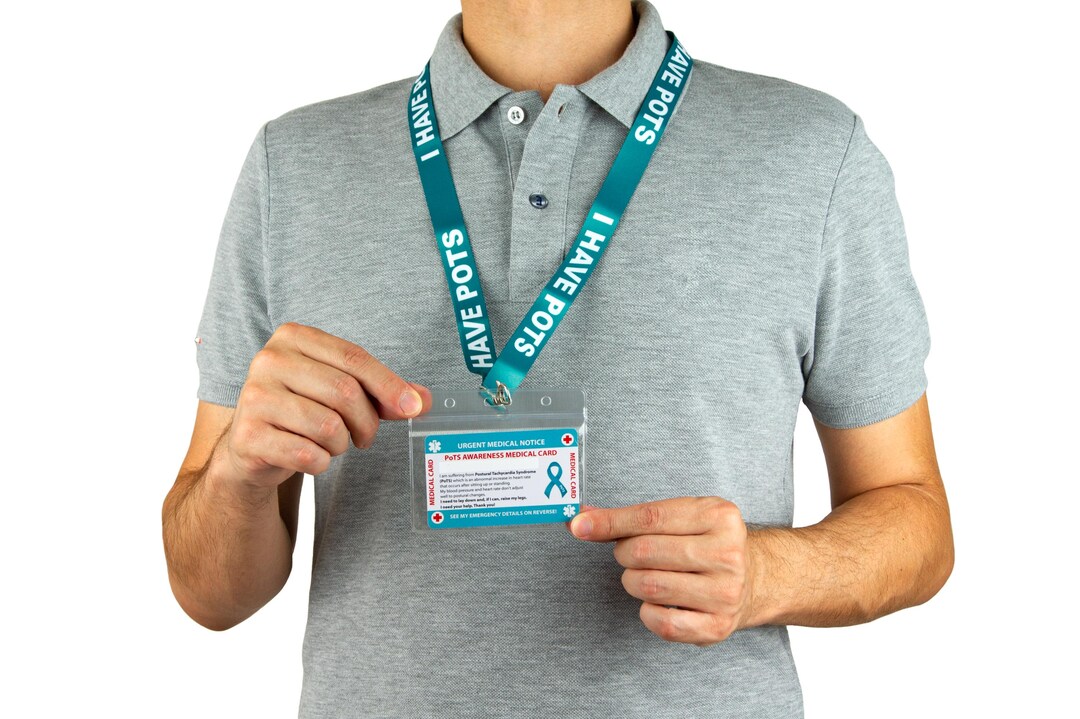 Pots Awareness Medical Card With Writable Panel for Emergency Details ...