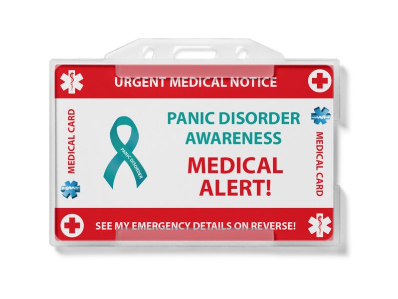 Panic Disorder Emergency Wallet Card Medical Card With | Etsy