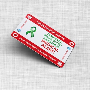 Traumatic Brain Injury Emergency Wallet Card - Traumatic Brain Injury ...