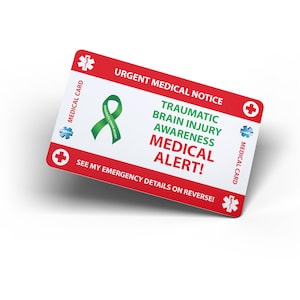 Traumatic Brain Injury Emergency Wallet Card - Traumatic Brain Injury ...