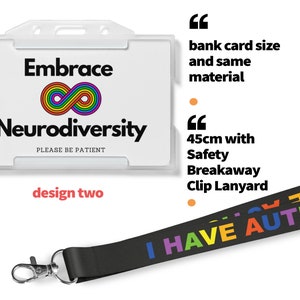 Autism Autistic Anxious Embrace Neurodiversity Awareness Medical Card ...