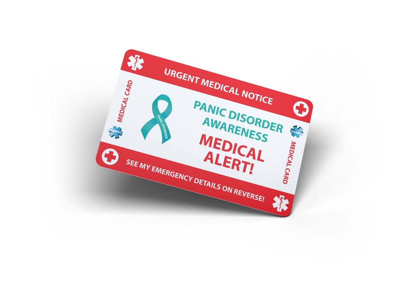 Panic Disorder Emergency Wallet Card Medical Card With - Etsy