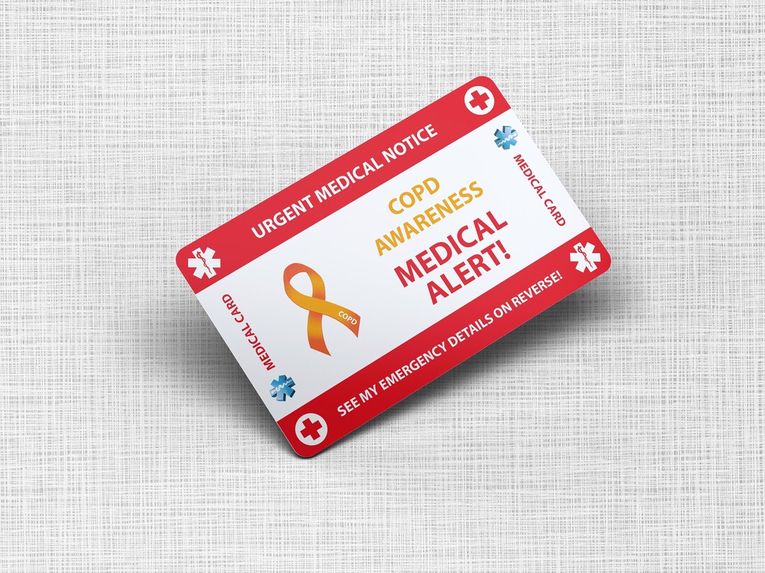 Chronic Obstructive Pulmonary Disease COPD Emergency Wallet Card ...
