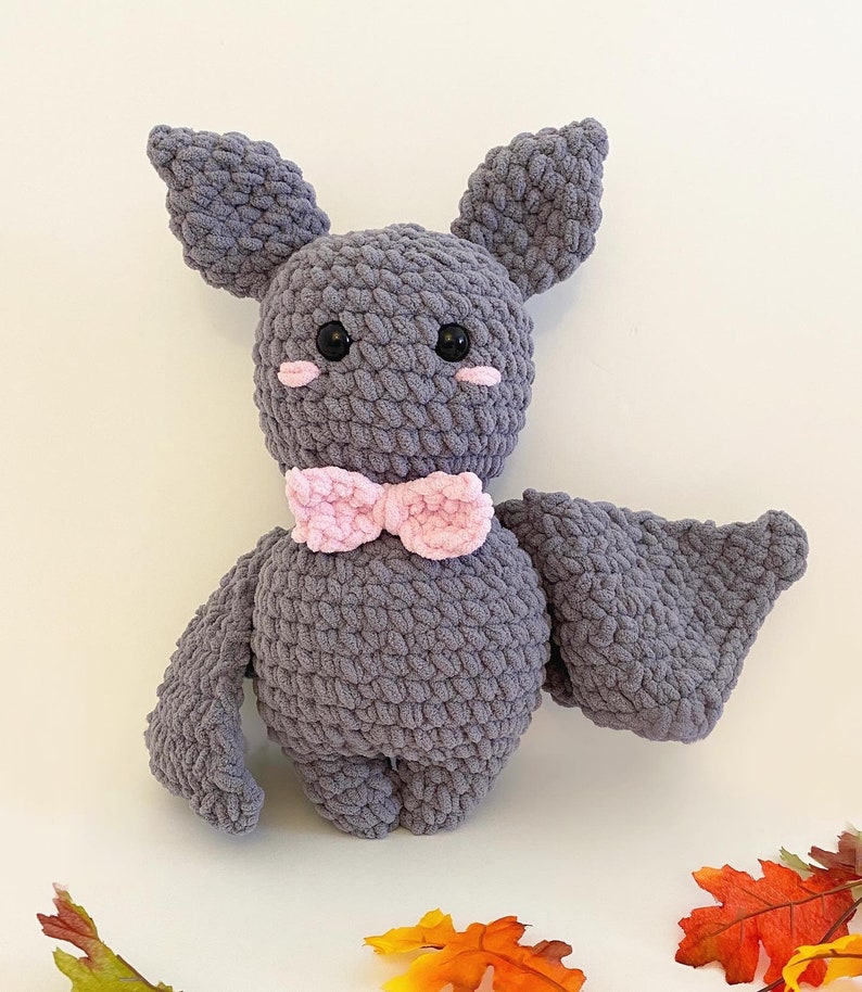 Drac the Bat PATTERN - DIGITAL PDF Crochet Pattern - Chunky Bat Crochet ...