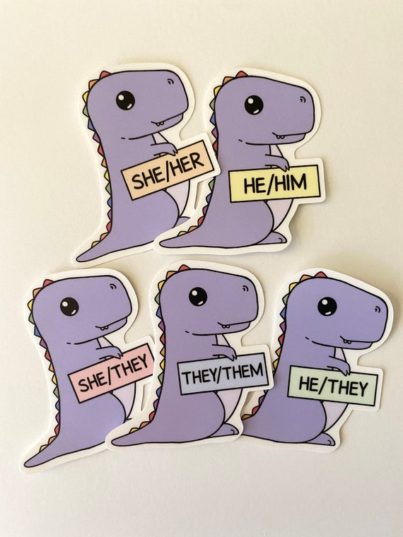 He/Him Pronoun He/They Stickers Stickers Pronoun They/Them She/They She ...