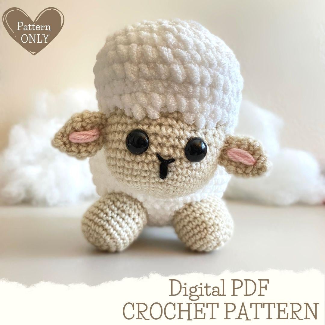 Sheep Crochet PATTERN - DIGITAL PDF Crochet Pattern - Crochet Lamb ...