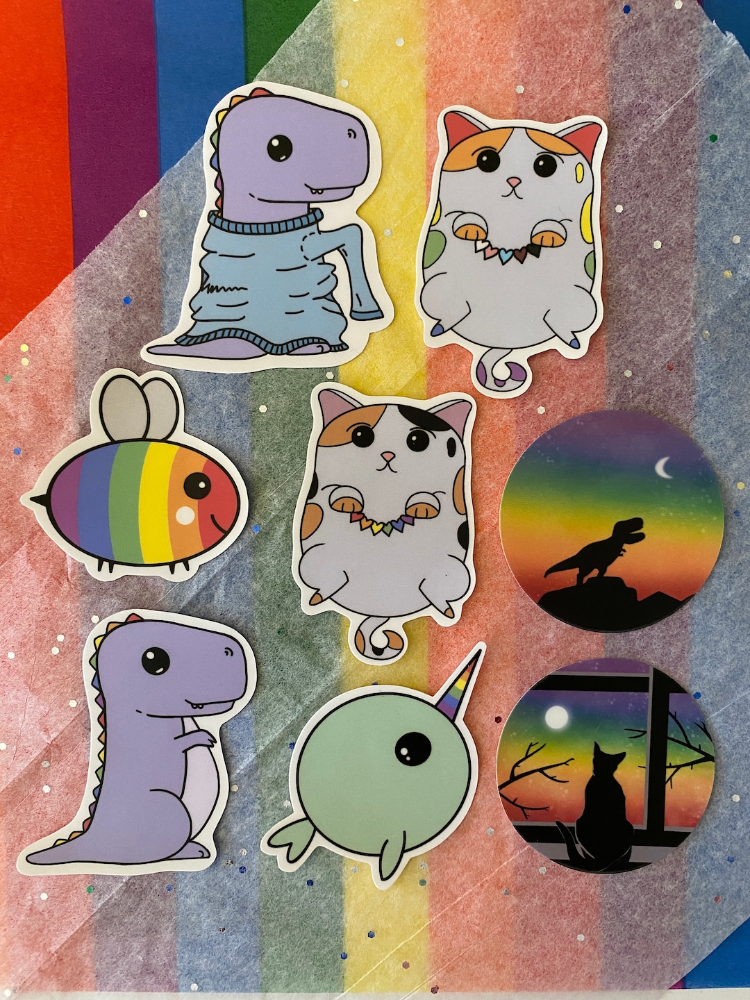 Rainbow LGBTQ Pride Sticker Bundle Packs sizes: 2 Pack 4 - Etsy