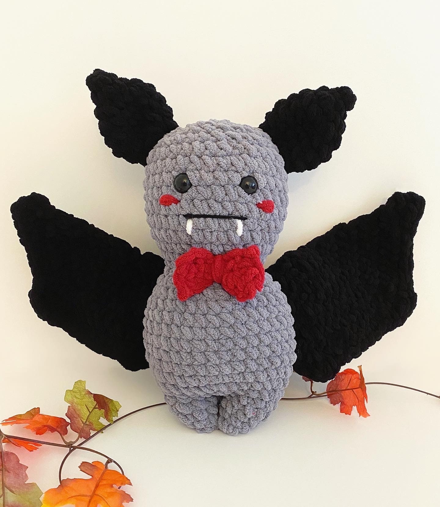 Drac the Bat PATTERN - DIGITAL PDF Crochet Pattern - Chunky Bat Crochet ...