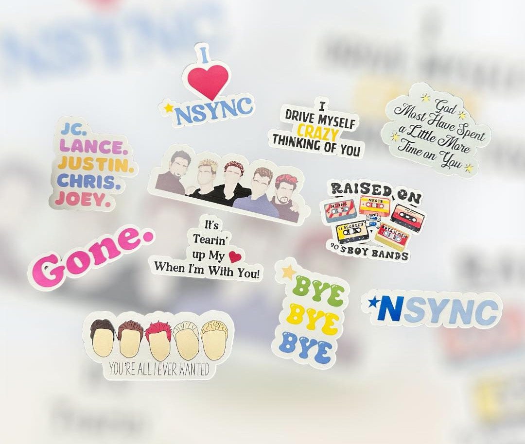 90s Boy Band Stickers, Pop Music, Sing, - Etsy