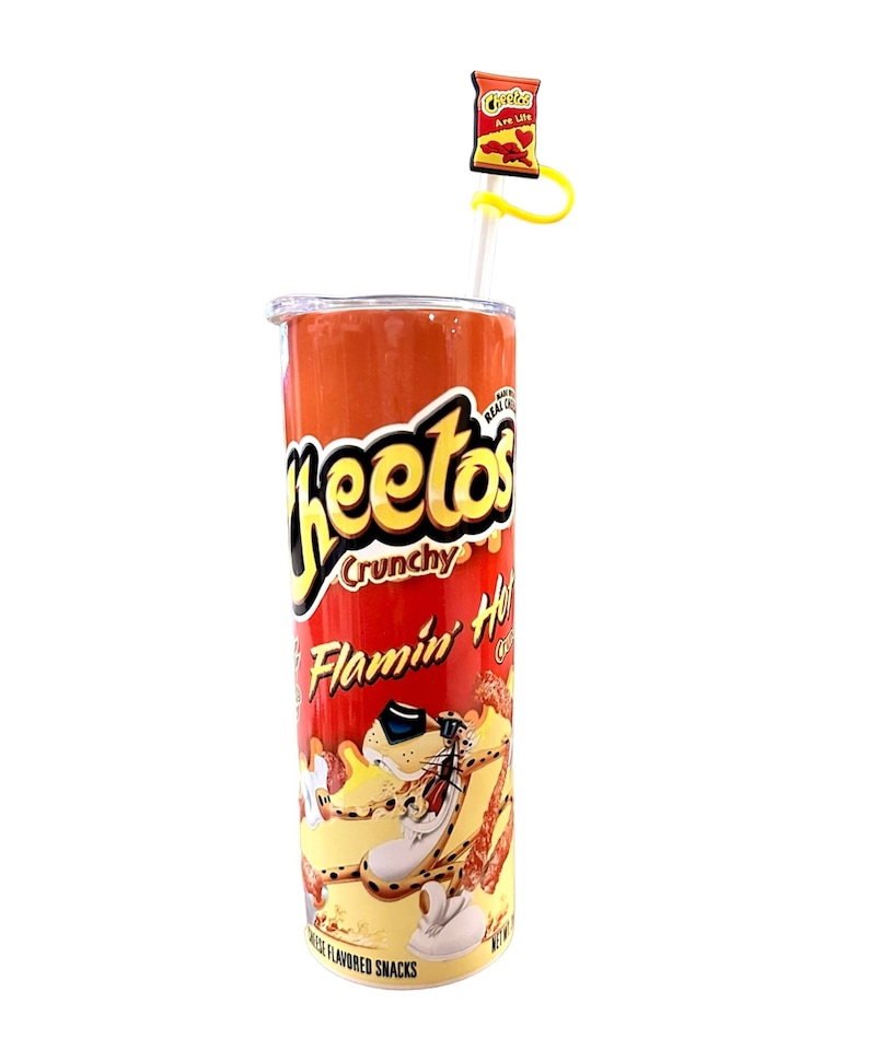 Flamin' Hot Cheeto Themed Number Set, Stainless Steel Travel Cup, Fun ...