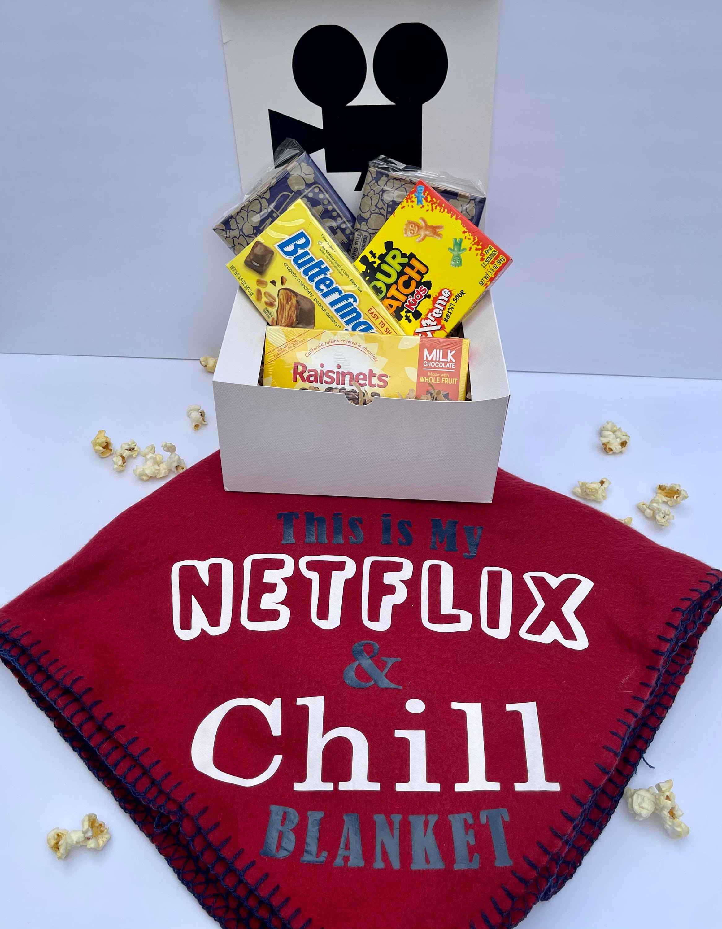 Netflix and Chill Gift Set Movie Night Box Personalized - Etsy