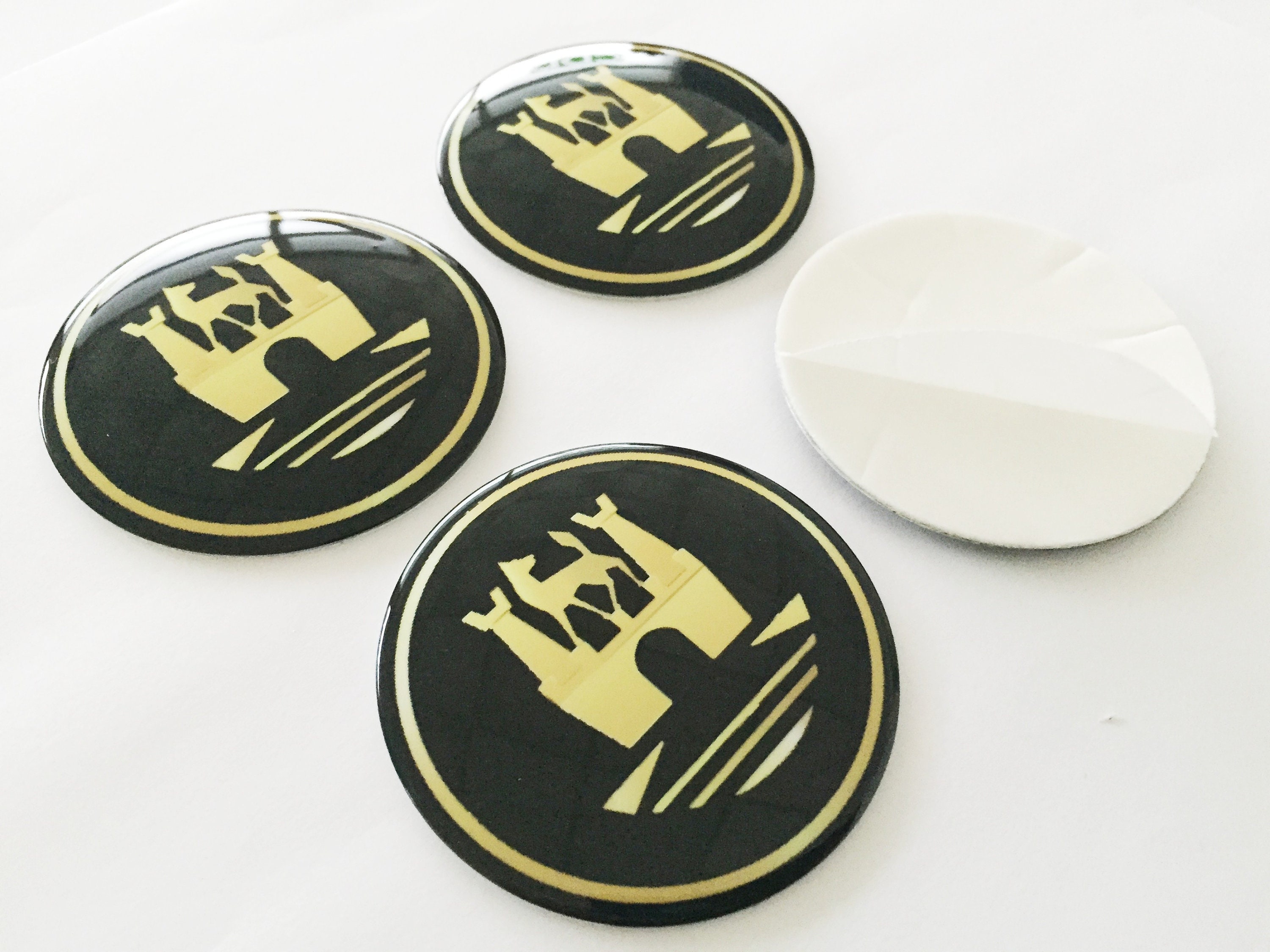 Metal Stickers car wheel center cap stikers set of 4 | Etsy