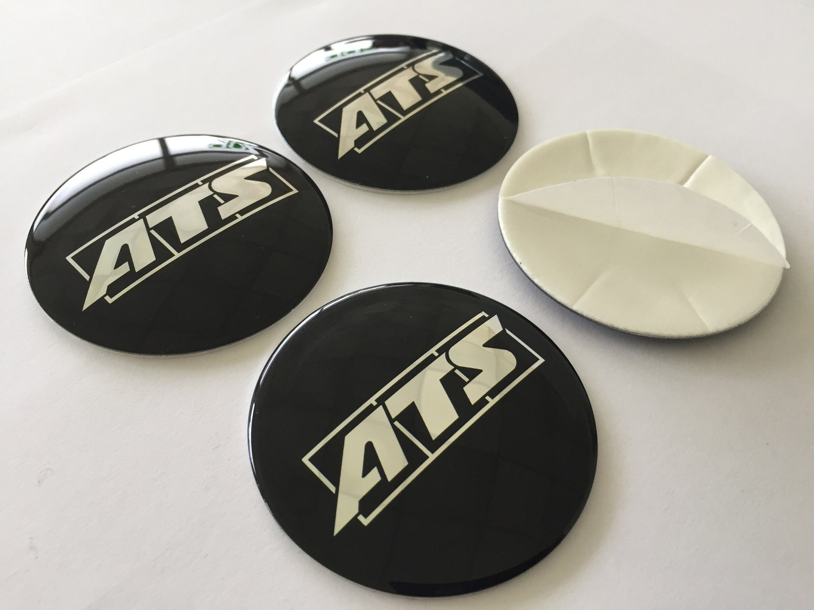 Metal Stickers car wheel center cap stikers set of 4 ATS | Etsy