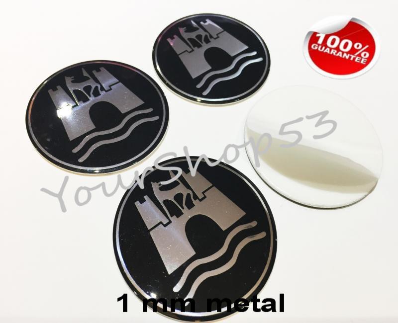 Metal Stickers - Car Wheel Center Cap Sticker - Set of 4 - FIT ...