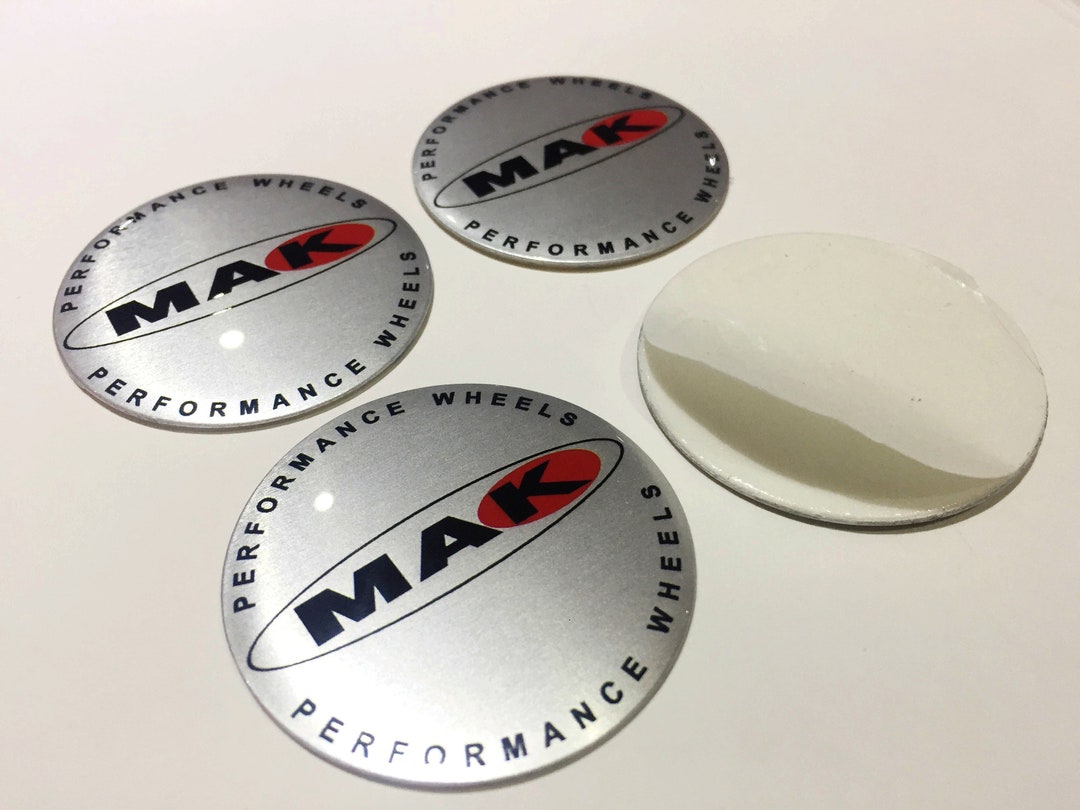 Metal Stickers Car Wheel Center Cap Stikers Set of 4 MAK - Etsy
