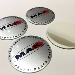 Metal Stickers Car Wheel Center Cap Stikers Set of 4 MAK - Etsy