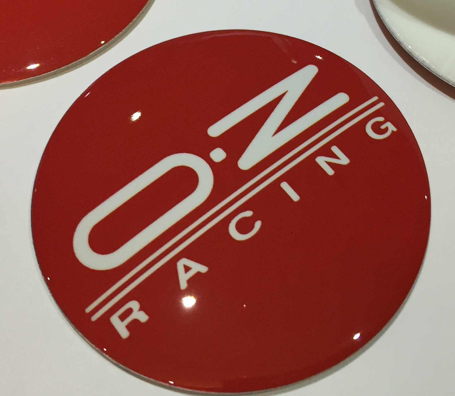 Metal Stickers Car Wheel Center Cap Stickers Set of 4 FIT OZ RACING 23 ...