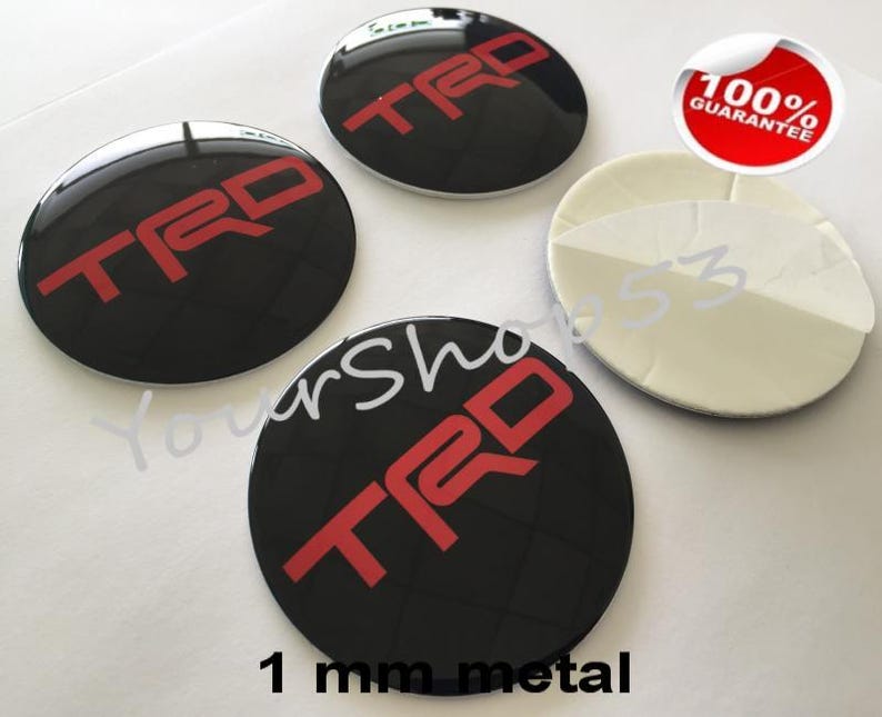 Custom Stickers Wheels Center Caps Metal (1mm) Logo Badge Fit Trd and ...