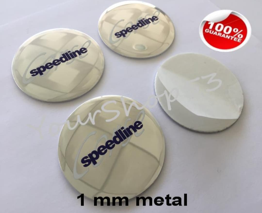 Metal Stickers Car Wheel Center Cap Stickers Set of 4 SPEEDLINE 6 - Etsy