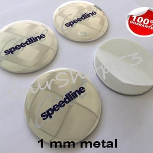 Metal Stickers Car Wheel Center Cap Stickers Set of 4 SPEEDLINE 6 - Etsy