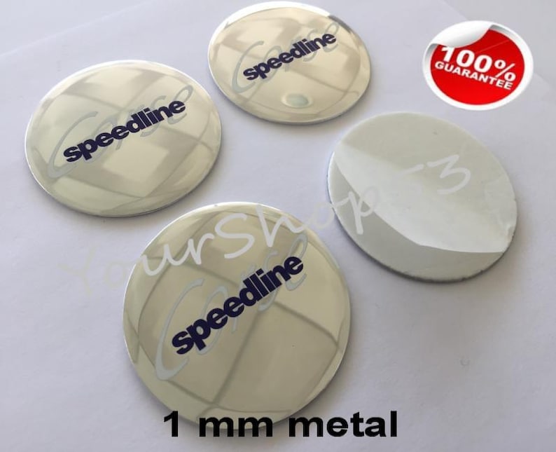Metal Stickers Car Wheel Center Cap Stickers Set of 4 SPEEDLINE 6 - Etsy