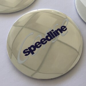 Metal Stickers Car Wheel Center Cap Stickers Set of 4 SPEEDLINE 6 - Etsy