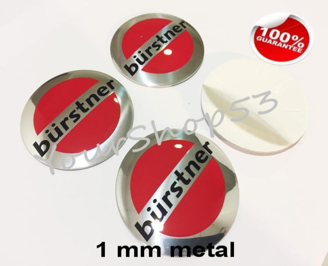 Metal Stickers - Car Wheel Center Cap Sticker - Set of 4 - FIT BURSTNER ...