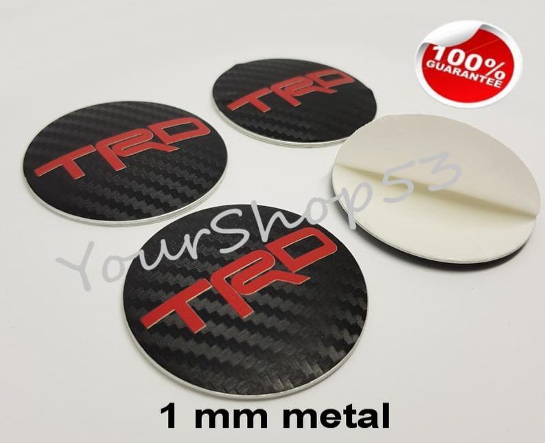 Custom Stickers Wheels Center Caps Metal (1mm) Logo Badge Fit Trd and ...