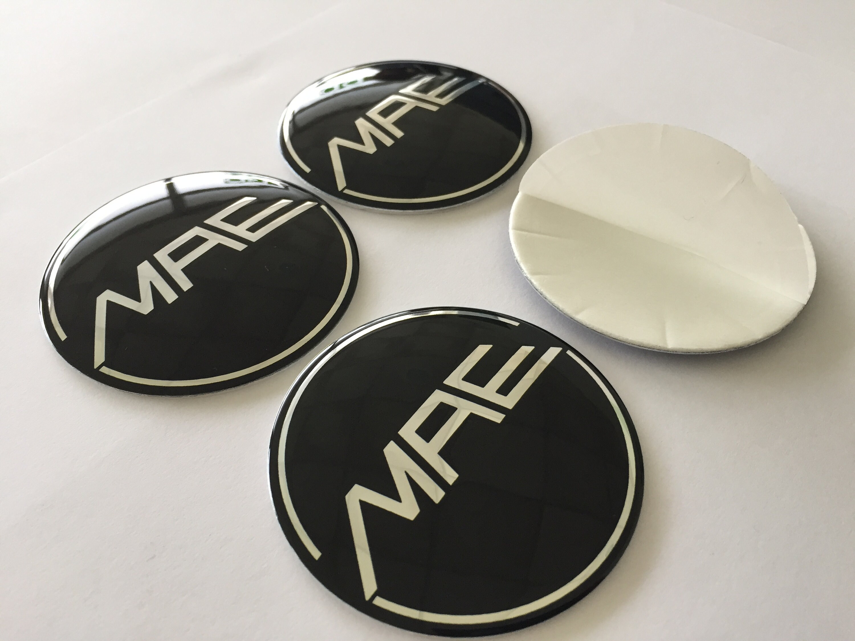 Metal Stickers Car Wheel Center Cap Stikers Set of 4 MAE | Etsy
