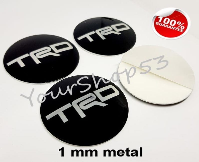 Custom Stickers Wheels Center Caps Metal (1mm) Logo Badge Fit Trd and ...