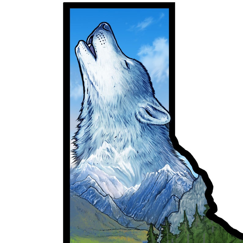 Idaho Illustrated Nature Map - Etsy