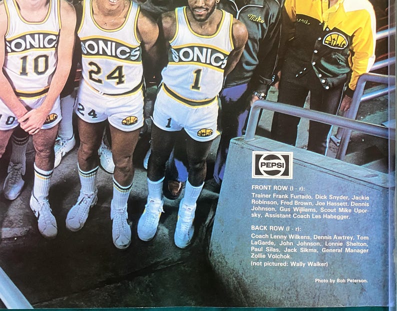 1979 Seattle Supersonics Team Poster - NBA Champs - Etsy