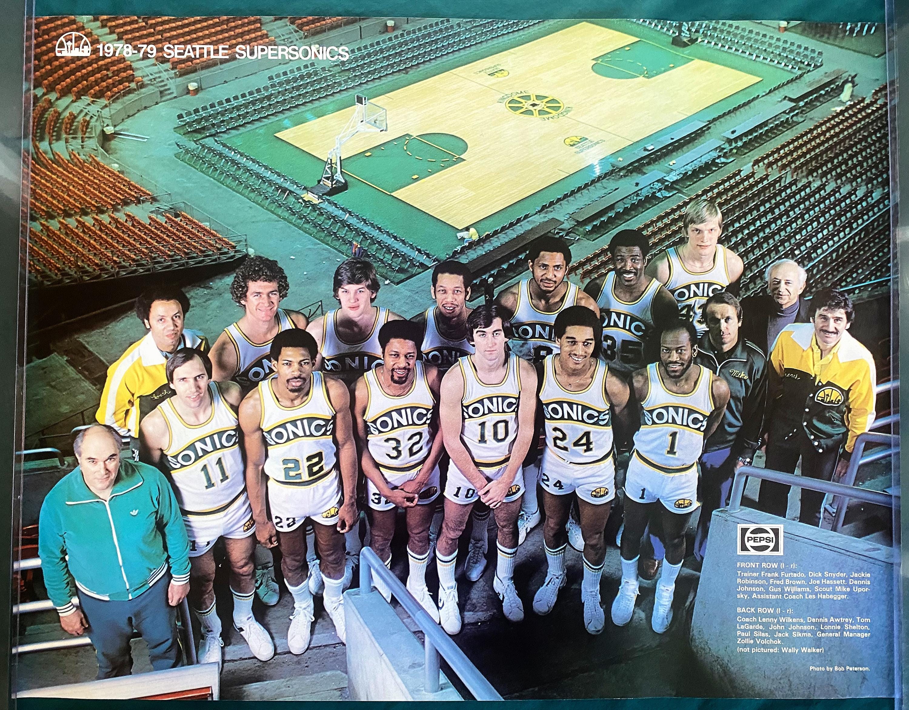 1979 Seattle Supersonics Team Poster - NBA Champs - Etsy