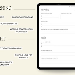 5 Minute Daily Journal - Aesthetic Morning and Night Journal Prompts ...