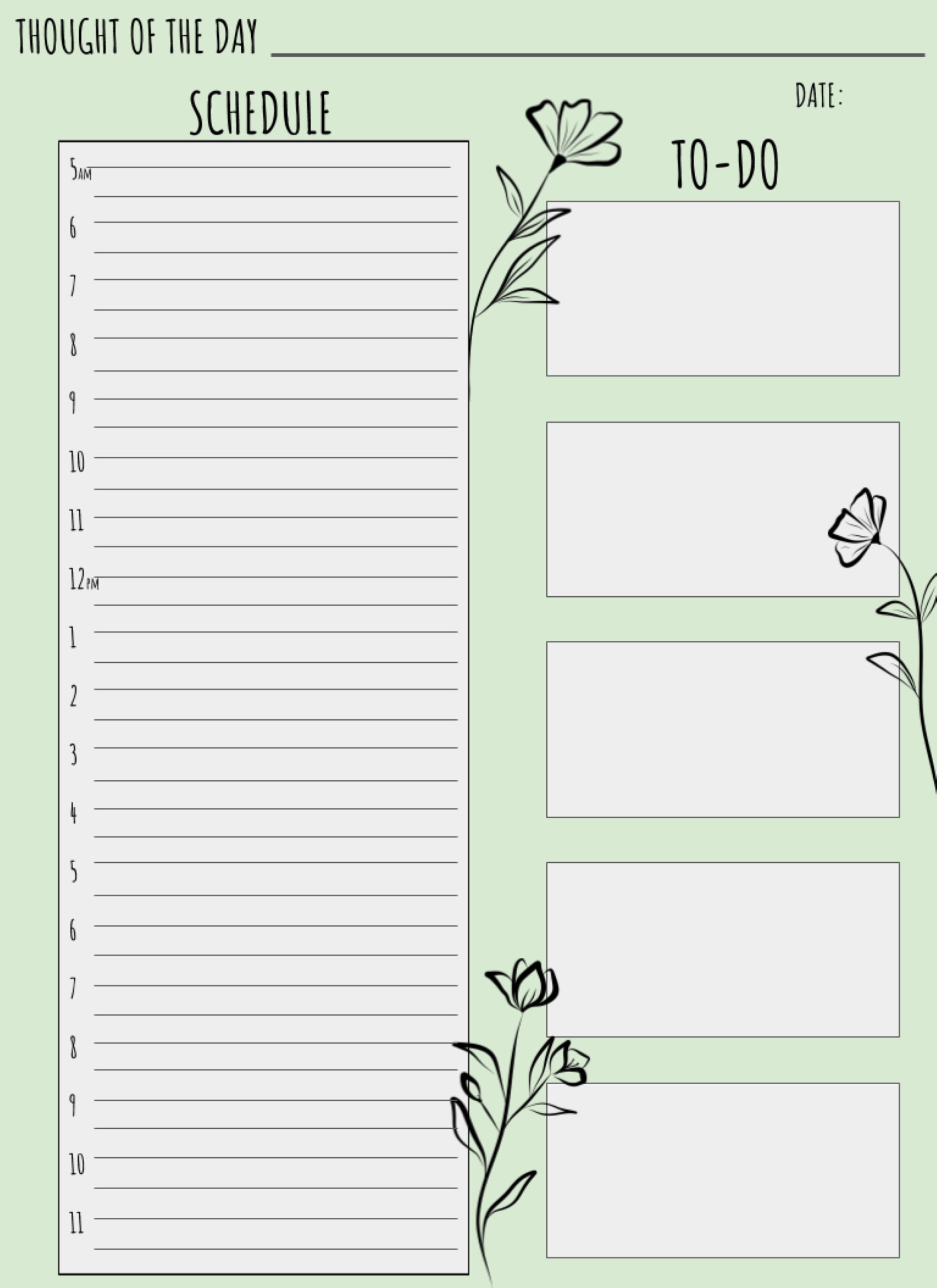 Printable Personal Planner Pages - Etsy