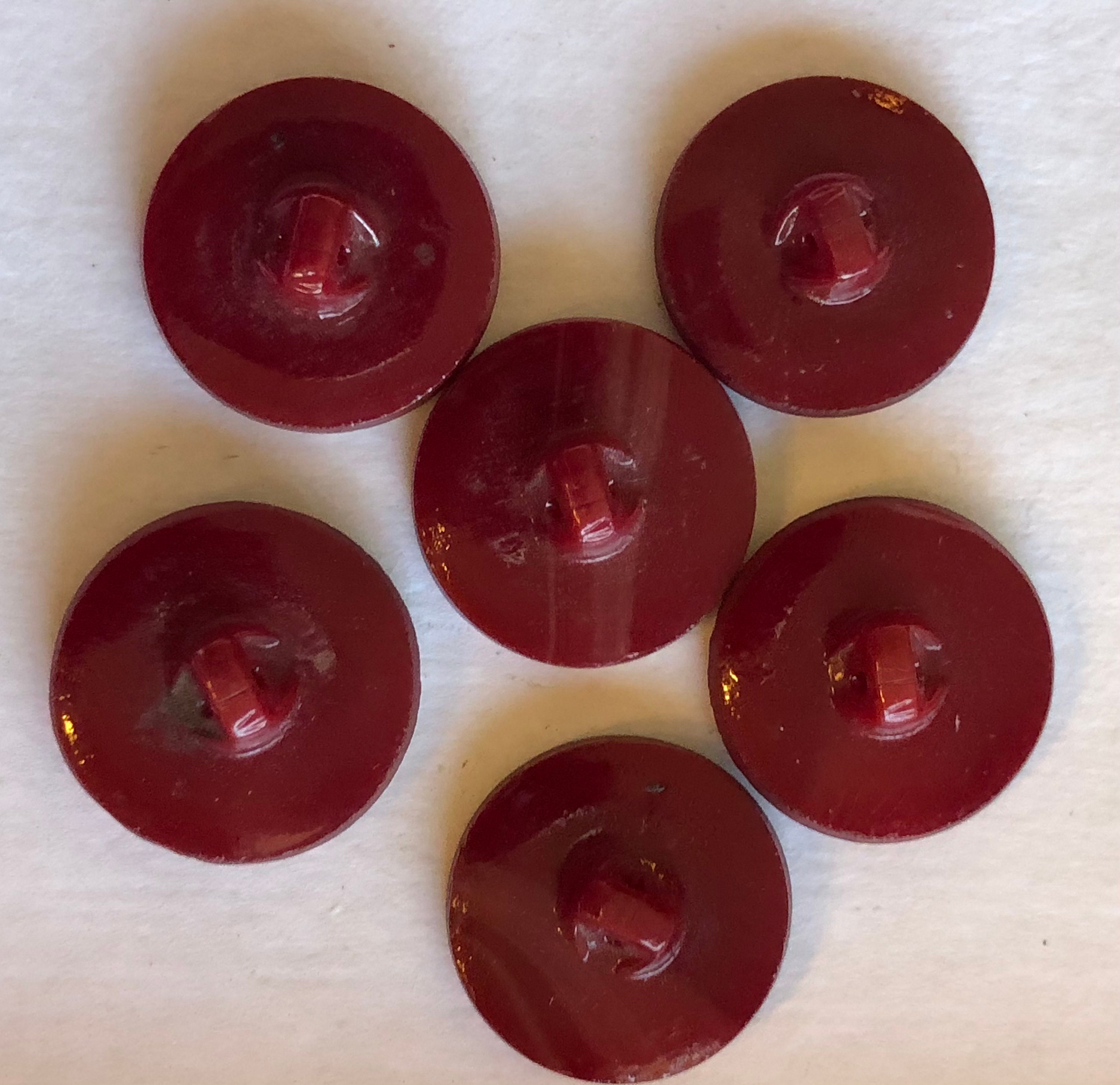 Craft Supplies & Tools Set of 6 Small Vintage 1950s Glass Buttons Home ...