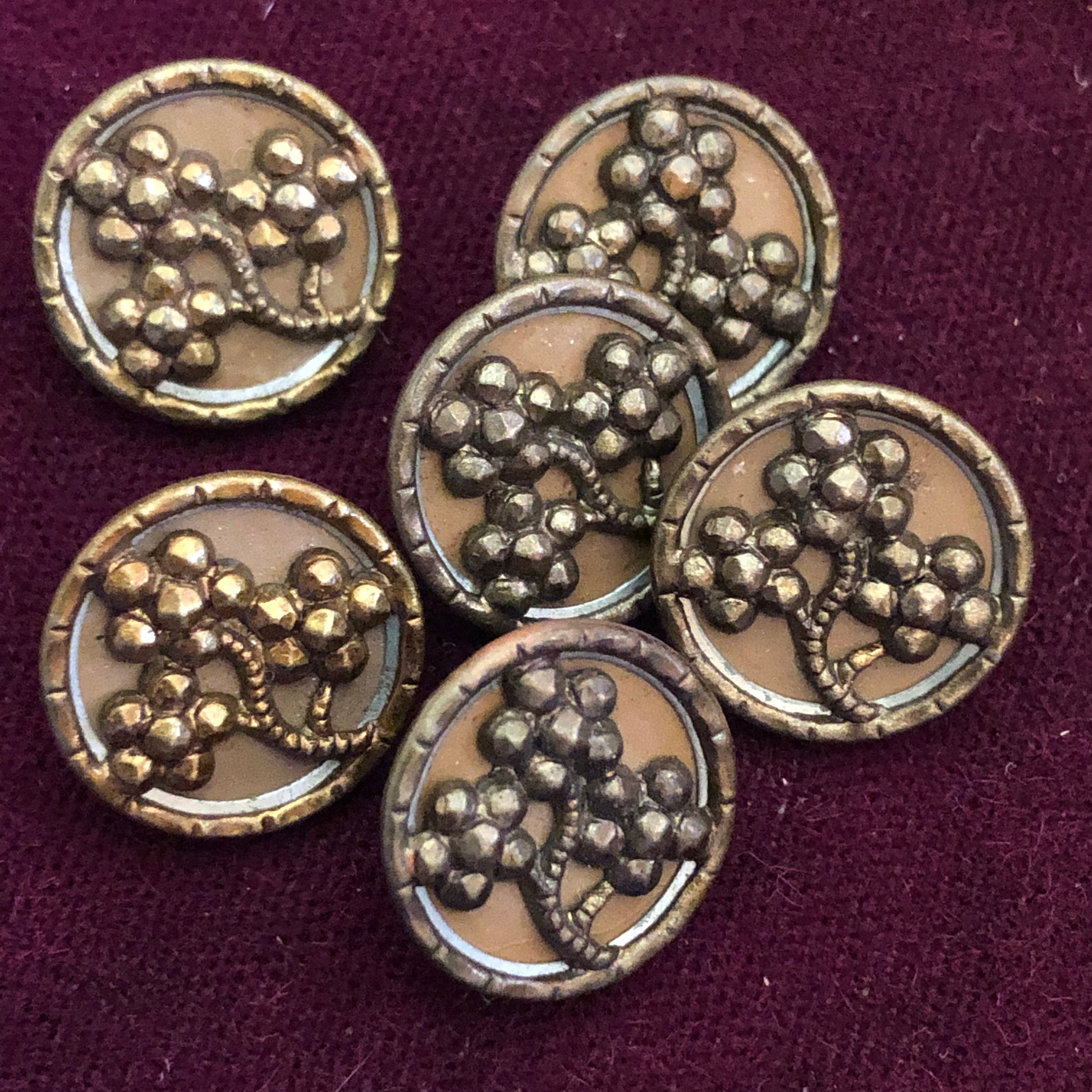 Buttons & Closures Craft Supplies & Tools Lot Brass Victorian Metal ...