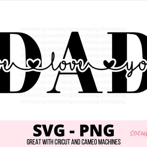 Grandpa SVG We Love You Split Father's Day Gift - Etsy