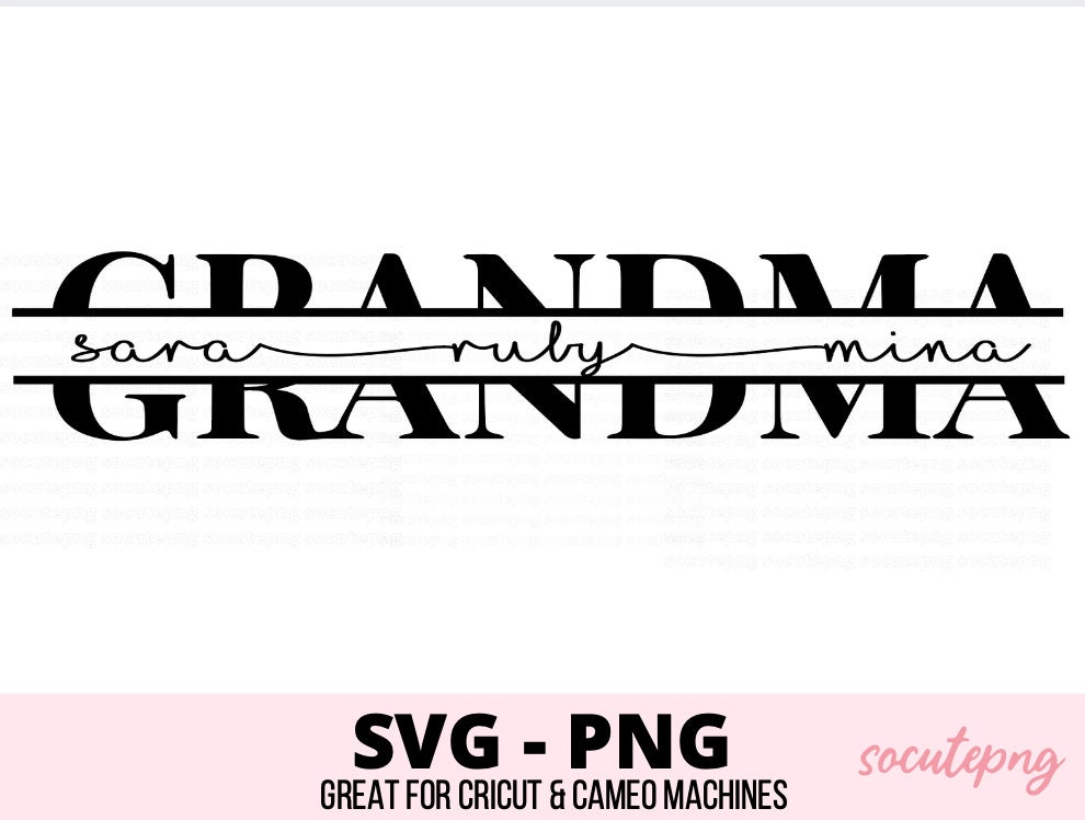 Grandma Monogram SVG Abuela Split Mother's Day Gift - Etsy Canada