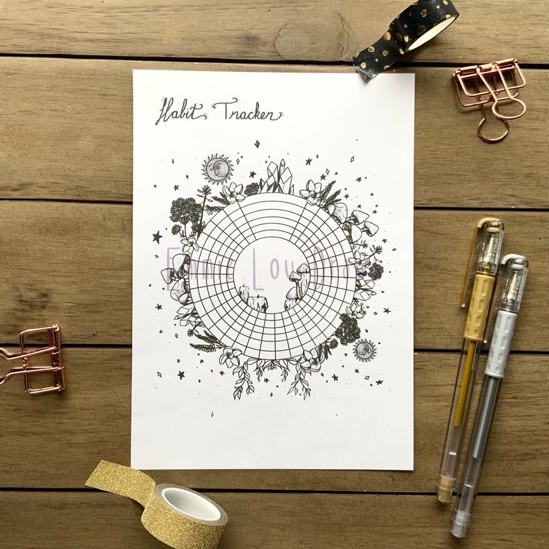 Printable Circular Habit Tracker Downloadable Goal Tracker | Etsy