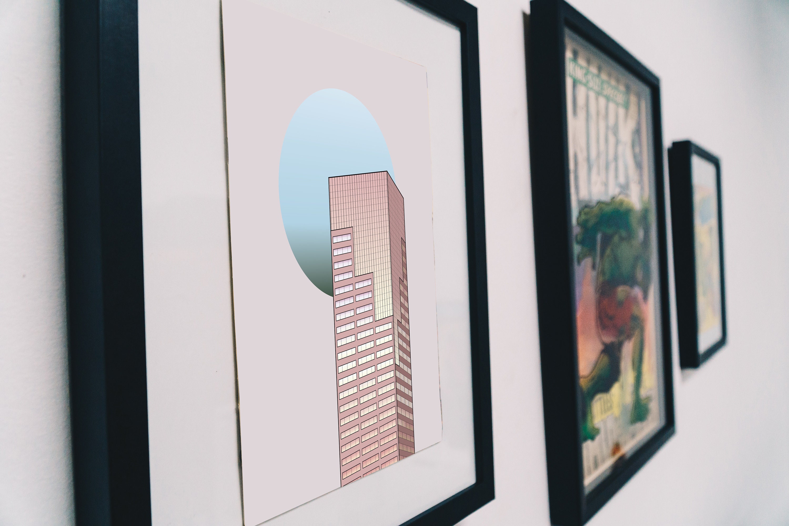 Grand dégradé rose Horizon De Portland Portland Oregon Architecture ...