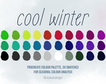 Light Summer PROCREATE Color Palette, 30 Swatches, Digital Download ...