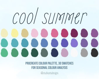 Warm Autumn PROCREATE Color Palette, 30 Swatches, Digital Download ...