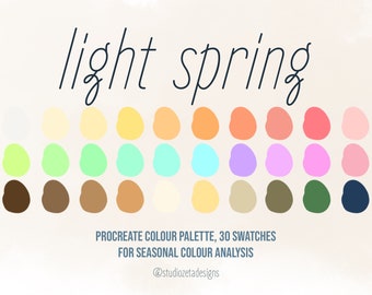 Soft Summer PROCREATE Color Palette, 30 Swatches, Digital Download ...